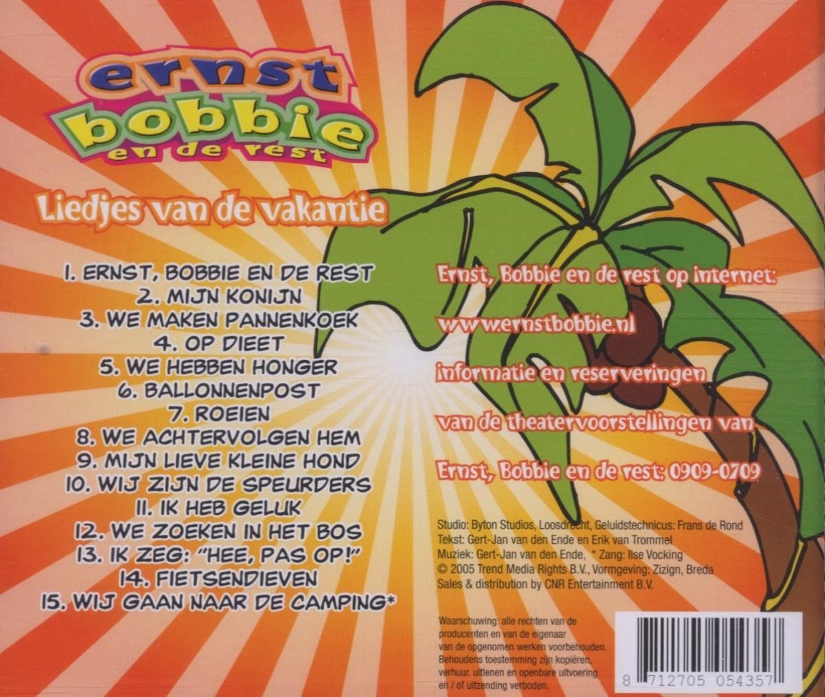 Ernst, Bobbie en de Rest - Liedjes Van De Vakantie (CD), Ernst, Bobbie ...