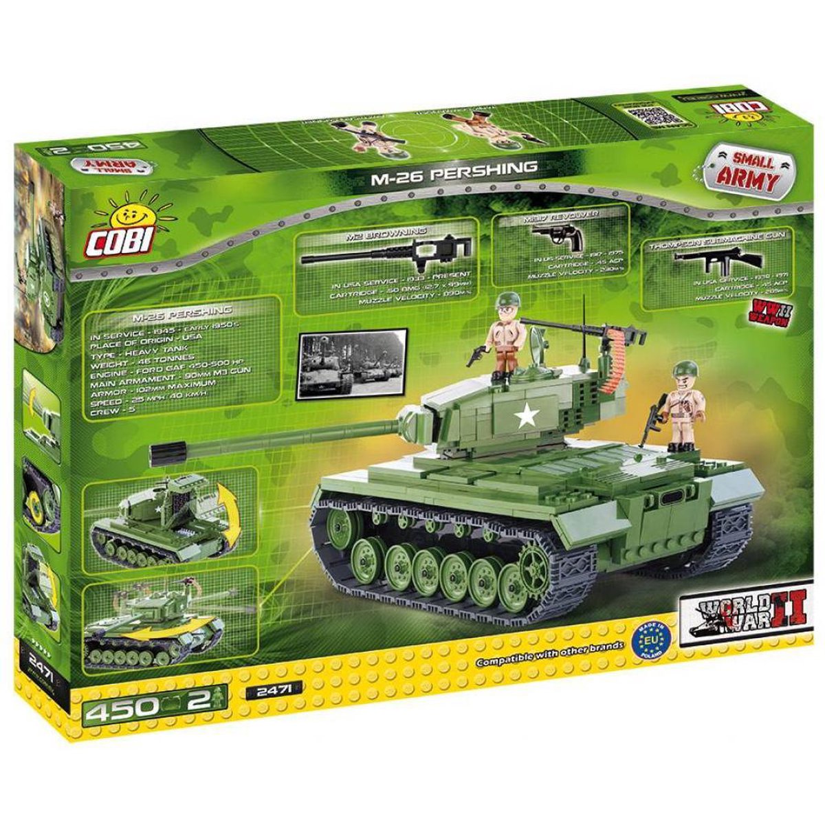 Cobi - Small Army - WW2 M-26 Pershing Tank (2471) | bol.com