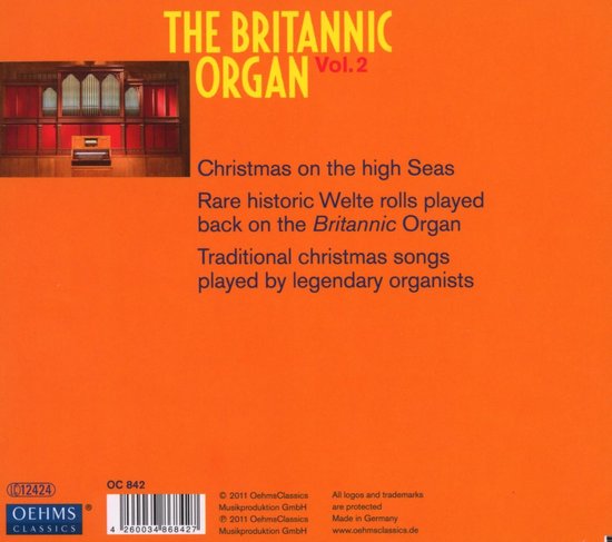 Various Artists - The Britannic Organ, Volume 2: A Chris (CD), various ...