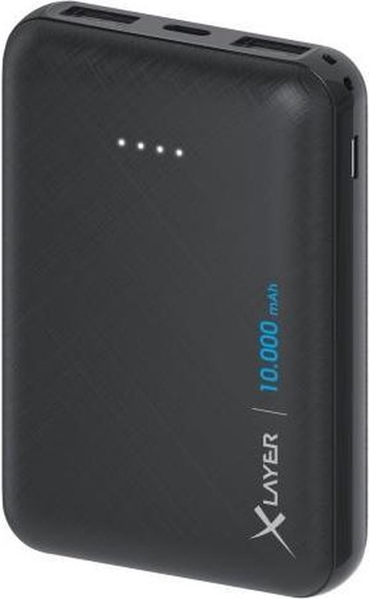 XLayer Powerbank - 10000mAh - Compact - Zwart | bol