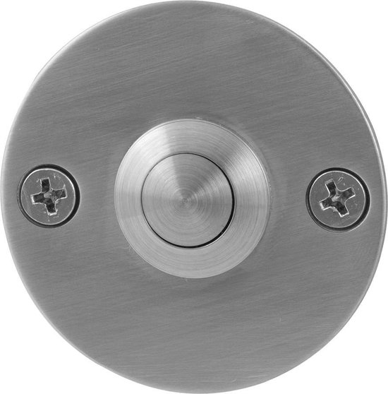 GPF9827.06 deurbel met RVS button rond 50x2 mm RVS geborsteld | bol.com
