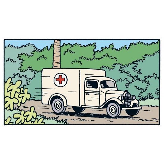 Moulinsart - Kuifje auto - De ambulance van de inrichting uit de ...