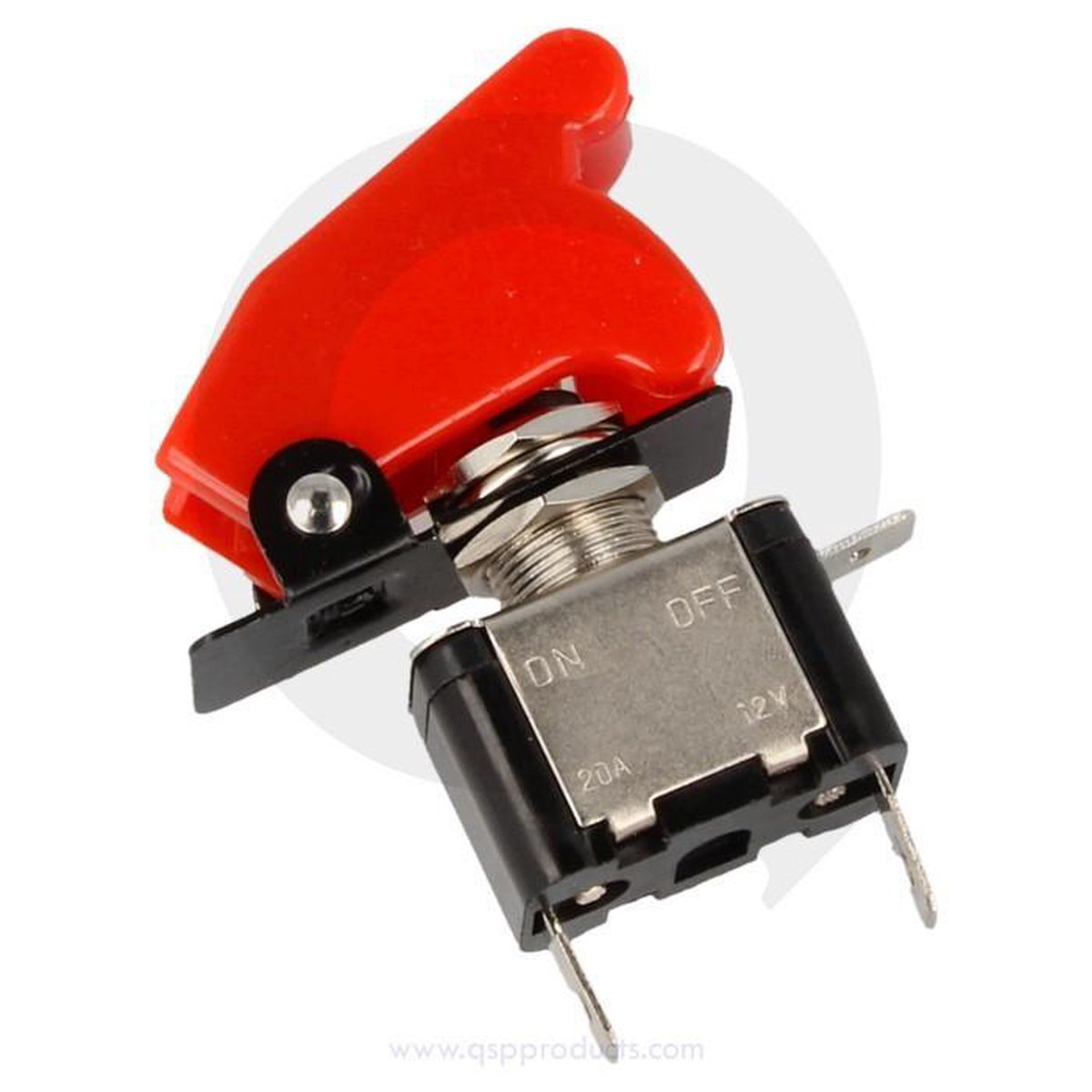Tuimelschakelaar LED met rood kapje - 12V | bol.com