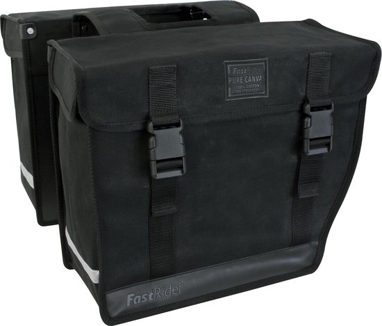 FastRider Canvas 93 Fietstas - Voorzien van reflectiestrepen - Met ...