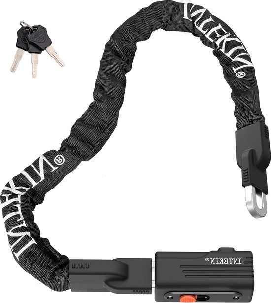 INTEKIN Fietskettingslot - Hoog veiligheidsniveau - Zwaar fietsslot van ...