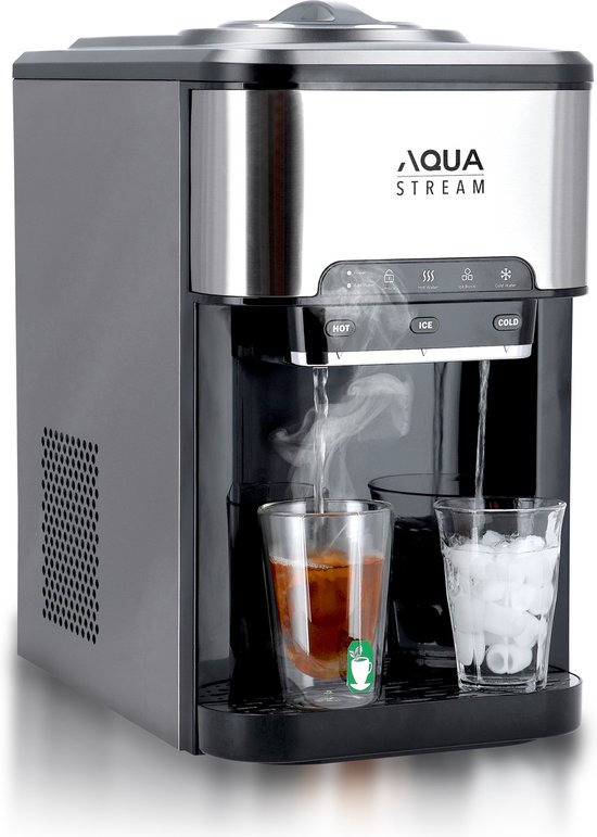 AQUA STREAM - 3 in 1 Waterdispenser - Ijsblokjesmachine - Heetwaterdispenser -... | bol