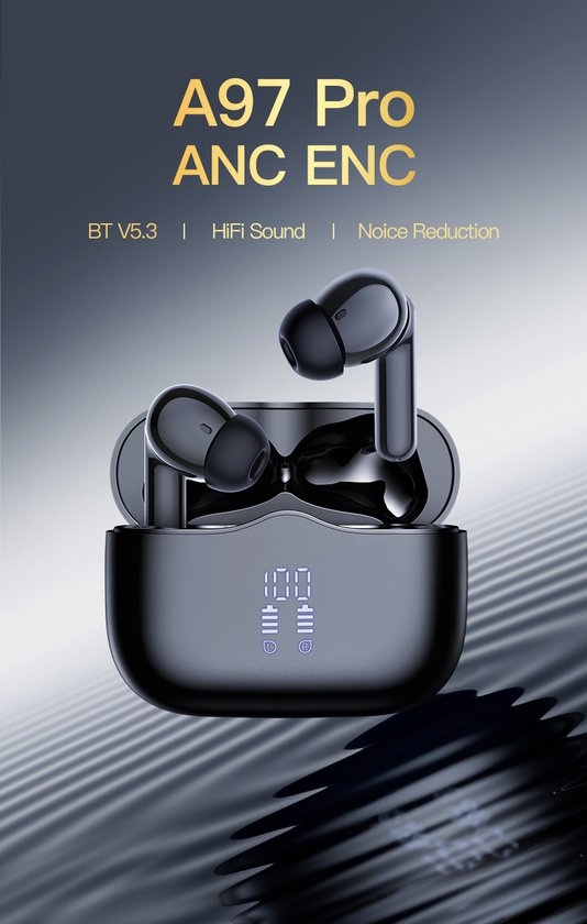 oTronica Draadloze Oordopjes - Active Noise Cancelling (ANC) oortjes ...