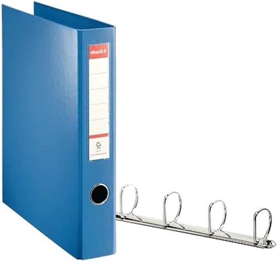 Map met 4 ringen van polypropyleen A4 55 mm - blauw | bol