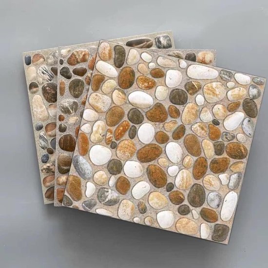 18-Pack Self-Adhesive Mosaic Small Stone Tile Stickers - Waterproof PVC ...