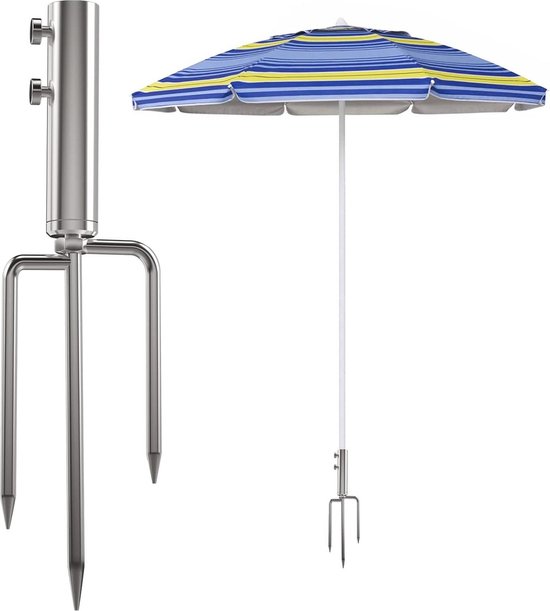 Parasolvoet - Afneembare parasolhouder met gazonpoort voor vissen ...