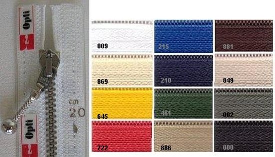 Opti rits M40 Vossestaart loper 18cm kleur 002 graphite | bol