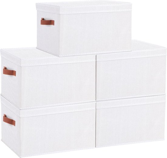 Opvouwbare stoffen opbergdozen met deksel - speelgoed en kleding ...