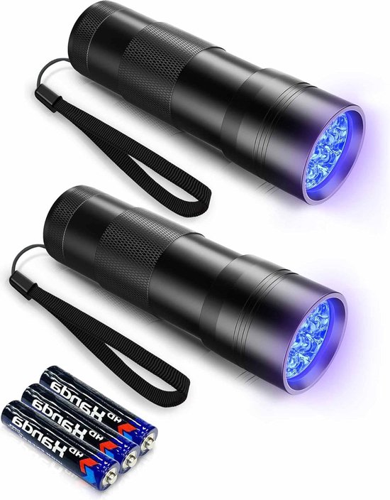UV-zaklamp 12 stuks led 395 nm mini-blacklight draagbare zwart licht ...