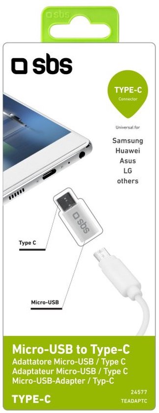 Kabel USB A naar USB C SBS TEADAPTC Wit | bol