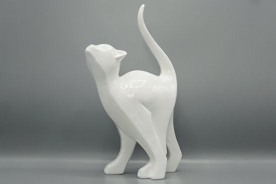 V-art - Beeld Kat - Wit - Woondecoratie - Raam decoratie - Interieur ...