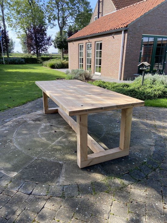 M2-meubels douglas tuintafel / eettafel 260cm douglas U-onderstel met ...