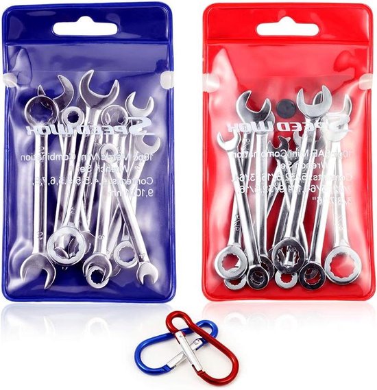 Mini Wrench Set Metric/SAE - Open End and Box End Wrench Set - Standard ...