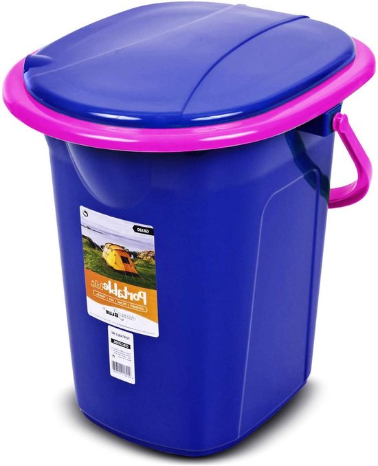Campingtoilet 19 liter - draagbare toiletemmer voor op reis en camping ...
