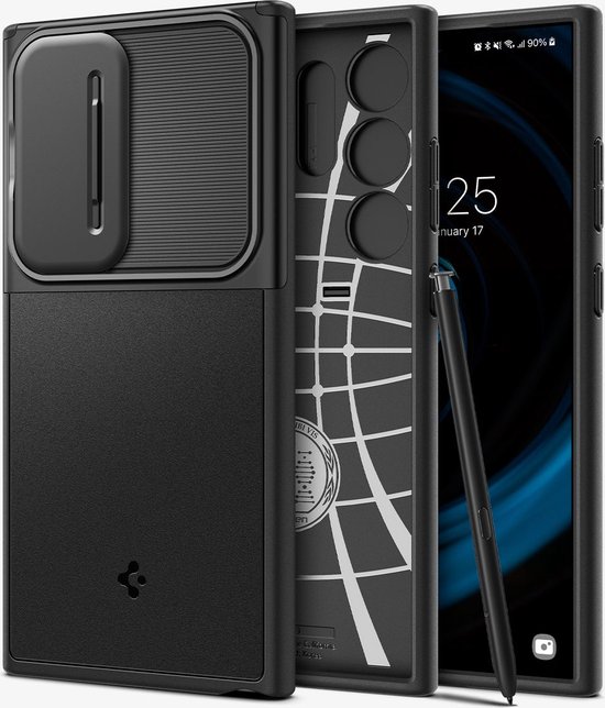 Spigen Optik Armor Geschikt voor Samsung Galaxy S24 Ultra - Back Cover met Camera... | bol