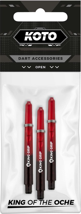 KOTO King Grip Colors Red Black - Dart Shafts | bol