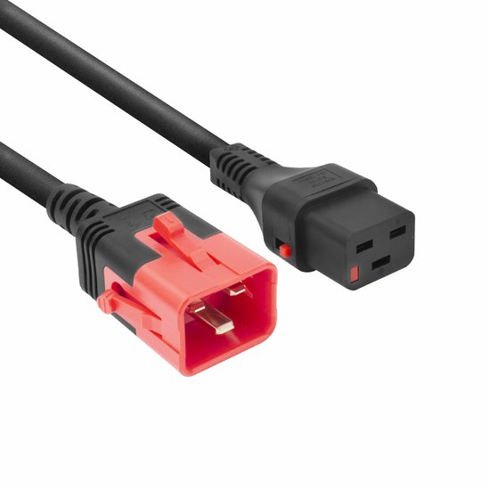 ACT Netsnoer C19 IEC Lock - C20 IEC Lock Dual Locking zwart 1 m, PC3632 ...