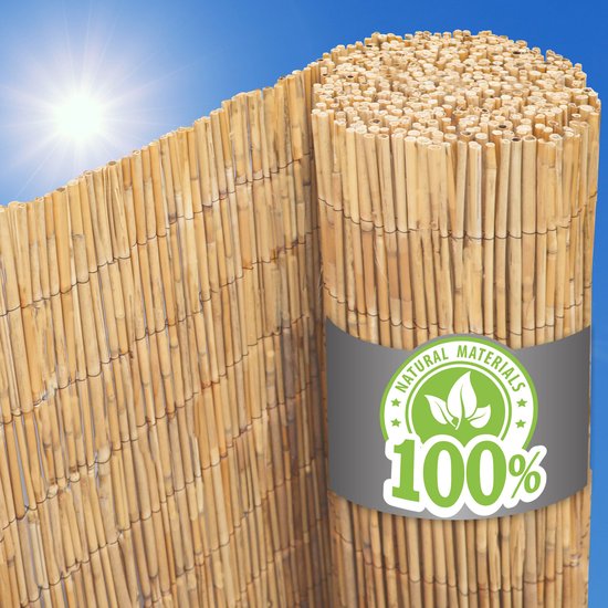 90x600 Rietmat Balkon - Rieten Schutting voor Tuin Terras Tuinscherm ...