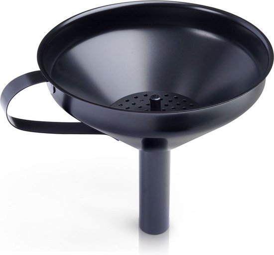 Trechter met Zeef Edelstaal Zwart 10,5 cm - Keukentrechter - Keuken ...