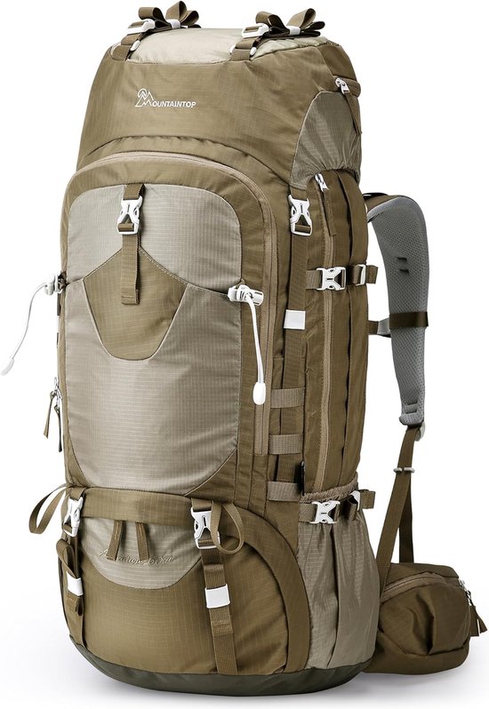 Backpack rugzak 60 liter - Voor dames en heren - Met regenhoes | bol