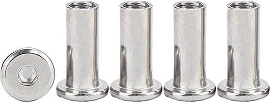 Hulsmoer M3x15mm - Platte kop - Inbus - RVS - 5 stuks | bol