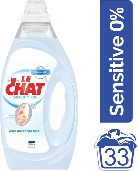 Le Chat Sensitive (0%) Gel Universal - Détergent liquide - 132 lavages ...