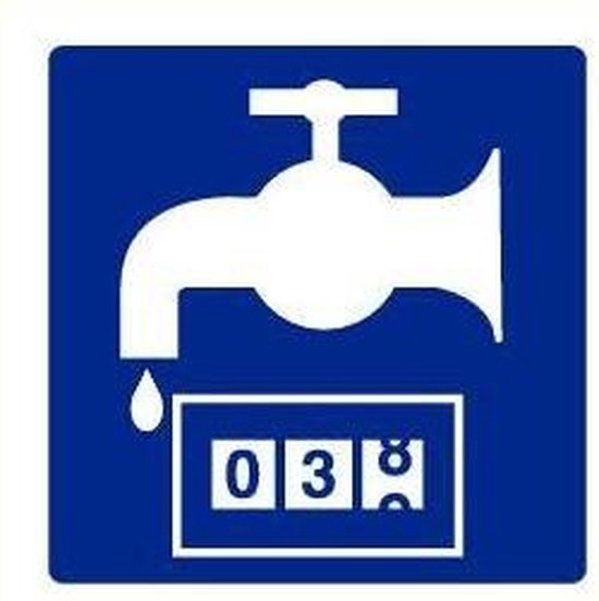 Watermeter sticker 200 x 200 mm | bol