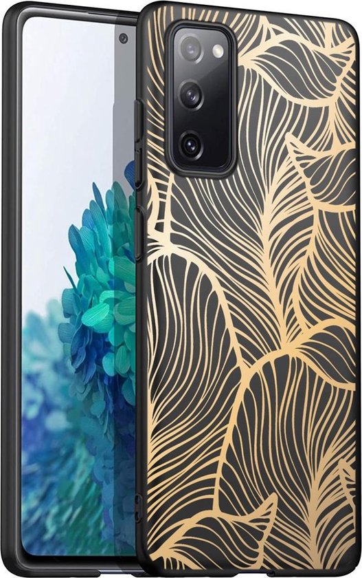 iMoshion Design voor de Samsung Galaxy S20 FE hoesje - Bladeren - Goud / Zwart | bol.com