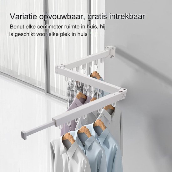 Wanddroogrek inklapbaar - wand droogrek - wanddroogrek uitschuifbaar | bol