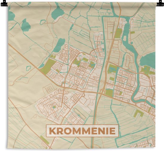 Wandkleed - Wanddoek - Krommenie - Kaart - Plattegrond - Stadskaart ...