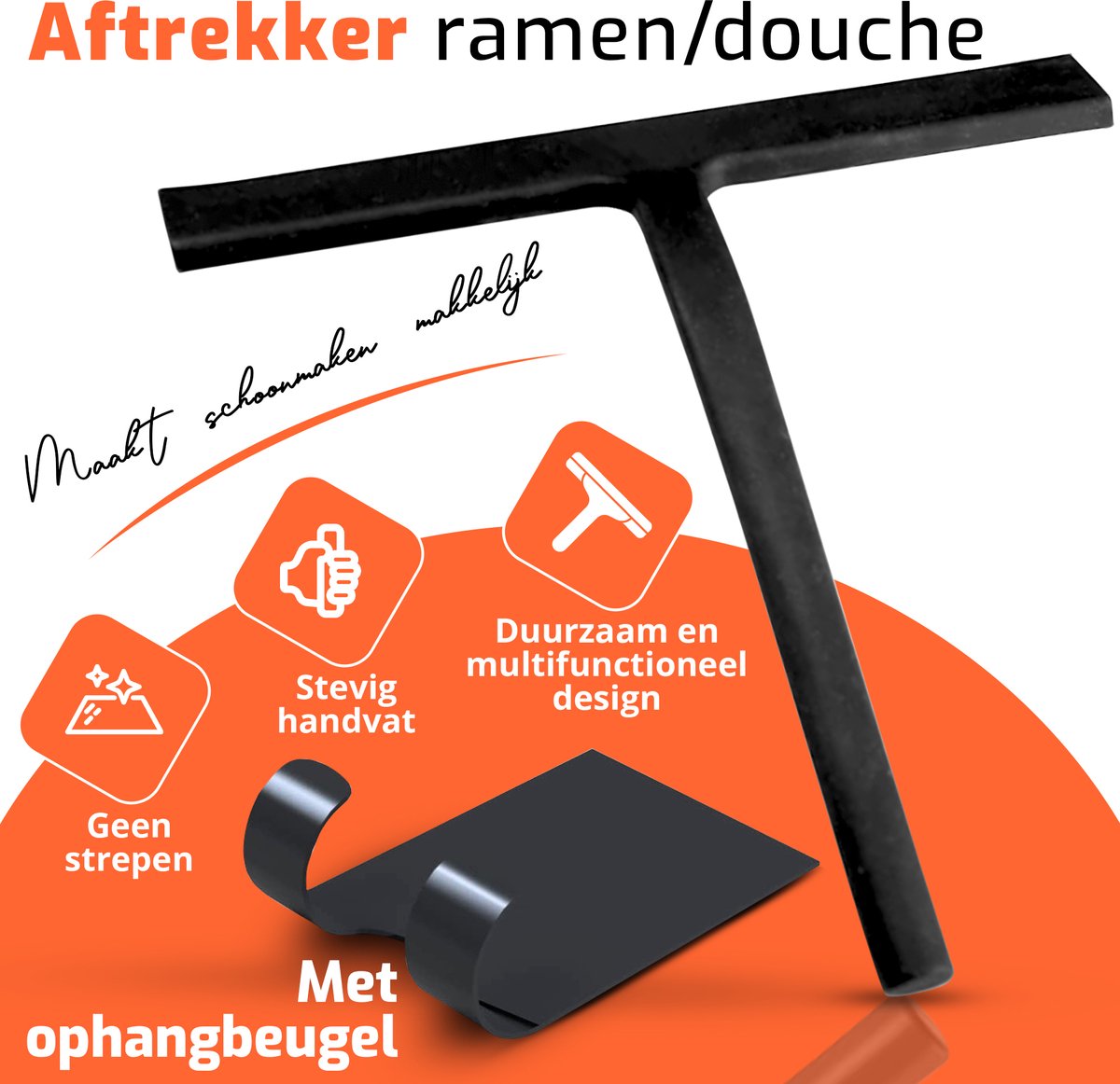 Thuiser Aftrekker - Ramen - Douche of Douchewand - Ruiten - Zwart | bol