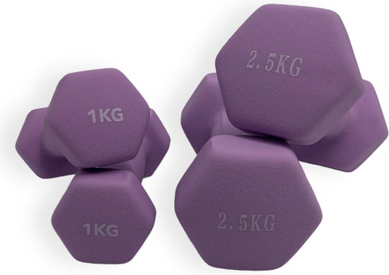 Padisport - Dumbell Neopreen Set 1 En 2,5 - Gewichten Set Halters ...