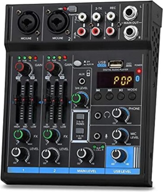Mengpaneel dj - Mengpaneel mixer - Mengpaneel met versterker ...