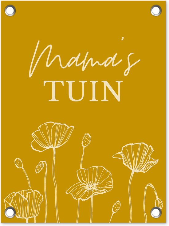 Tuinposter 30x40 cm - Mama - Quote - Moeder - Tekst - Geel - Mam ...