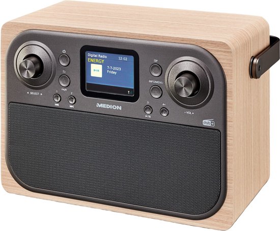 Medion DAB+ Radio (model: P66700) - hout - lichtbruin - Bluetooth | bol