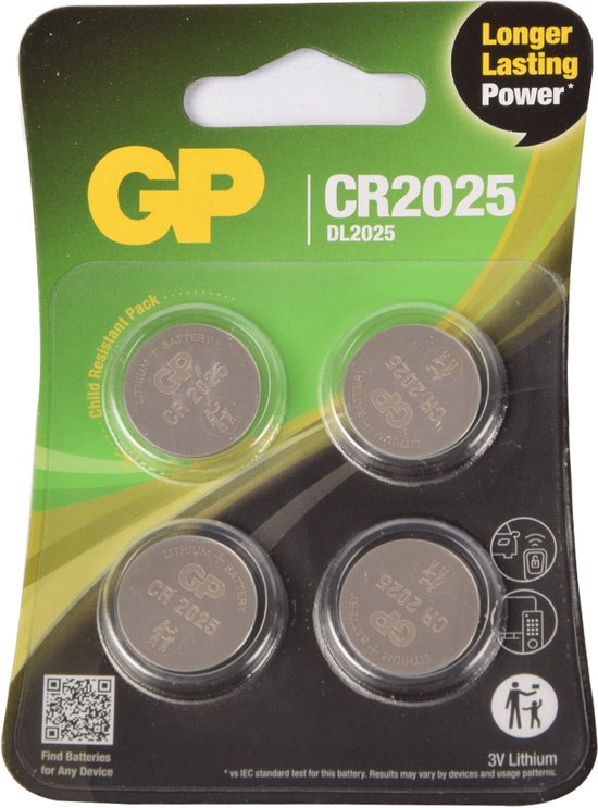 Knoopcel Batterij CR2025 3V - Set van 16 Stuks - Lithium Technologie | Betrouwbare... | bol