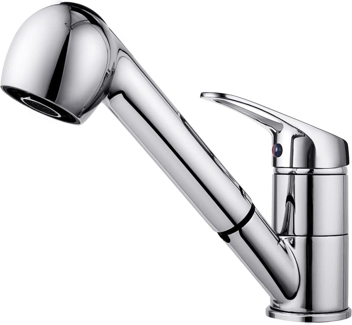 Uittrekbare keukenkraan met dubbele spoeldouche, waterkraan, 360° draaibare... | bol