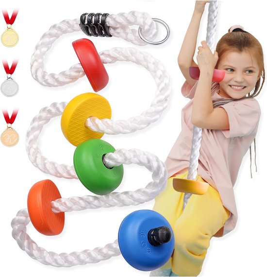 klimtouw voor kinderen, schommel, klimtouw met handleiding (mogelijk ...