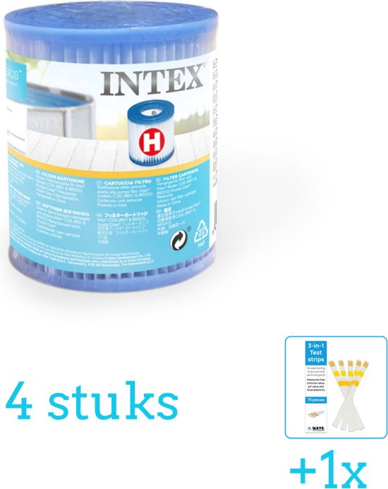 Intex Filter Cardridge - Type H - 4 stuks - Voordeelverpakking ...
