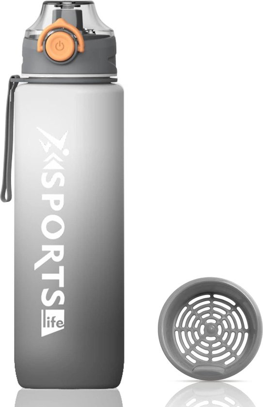 Waterfles 1 l, sportfles, BPA-vrij, lekvrij, sportfles, fitnessfles ...
