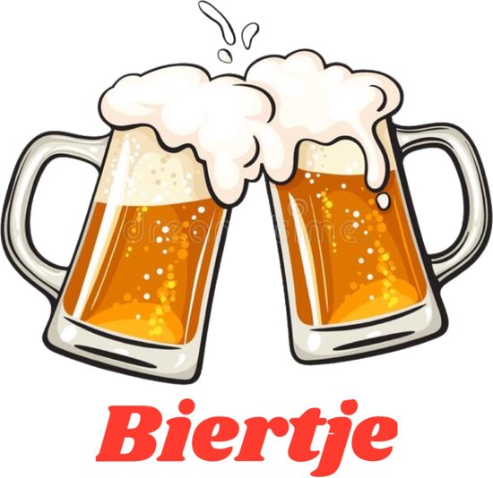 Bier Bierpull Schuimkraag Biertje Tekst Strijk Applicatie Large 25 cm ...