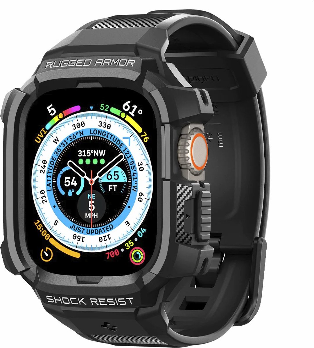 Spigen - Samsung Galaxy Watch Ultra 49mm bandje - Rugged Armor Pro ...