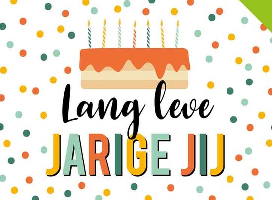 Wenskaart lang leve jarige jij | bol