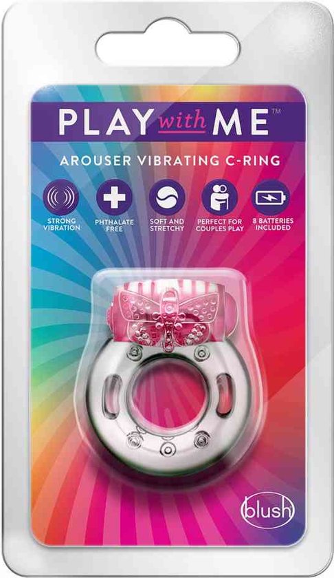 Blush Cockring Play With Me Arouser Vibrating C-Ring Pink Roze | bol.com