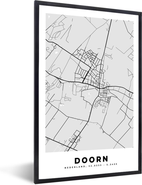 Fotolijst incl. Poster - Stadskaart - Doorn - Kaart - Plattegrond ...