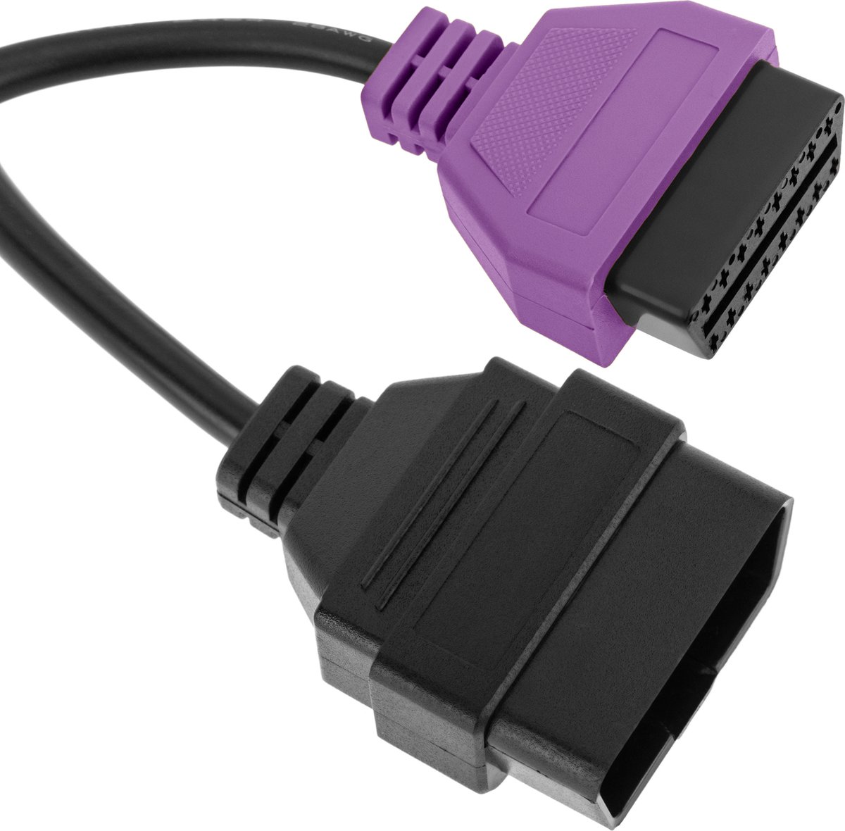 BeMatik - Câble de diagnostic OBD2 violet 16 broches mâle compatible ...